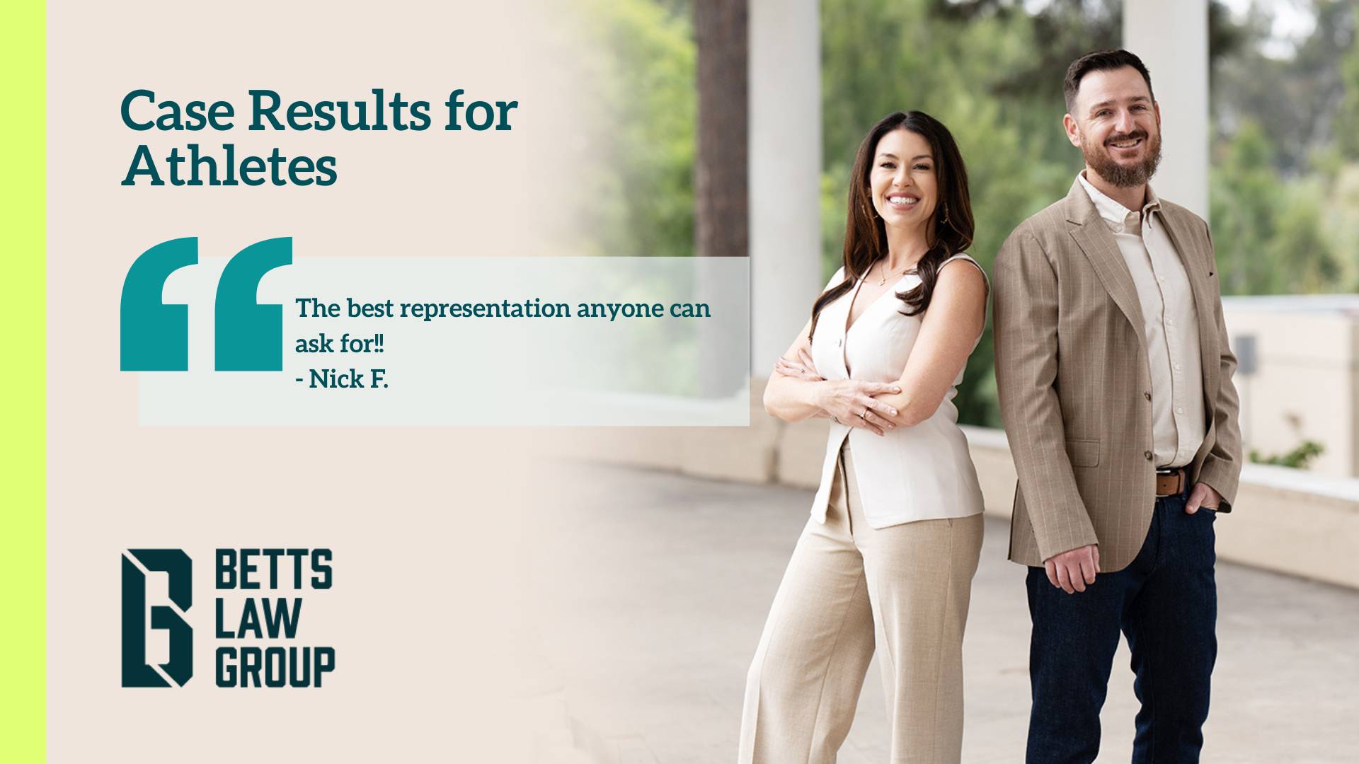Betts Law Group | Case Results for Athlete Injuries