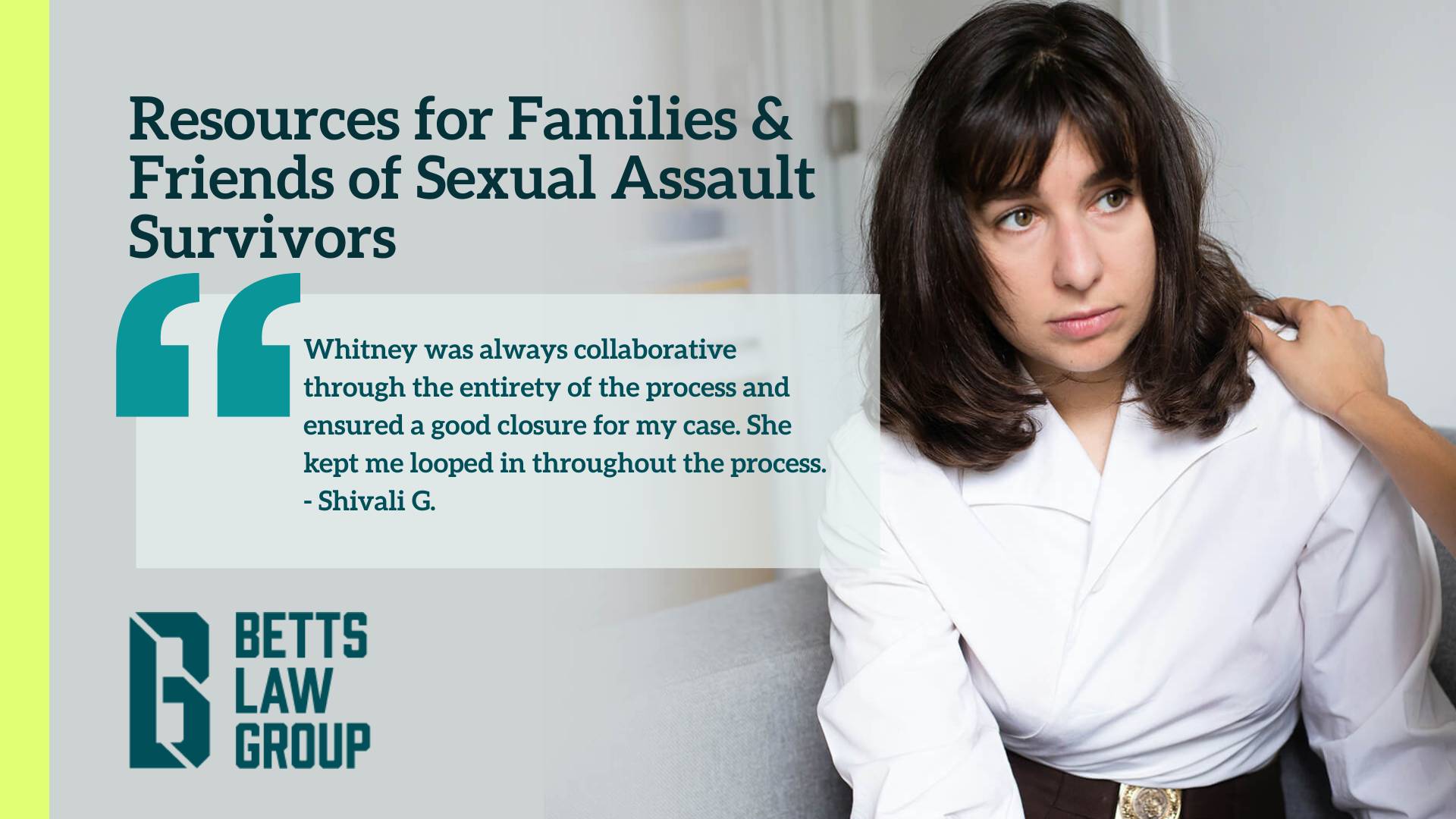 Resources for Families & Friends of Sexual Assault Survivors