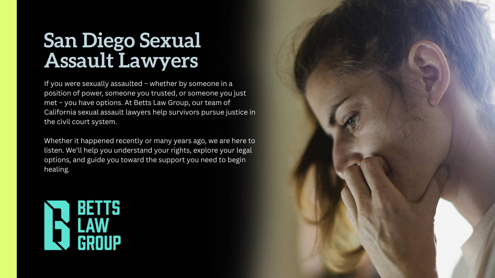 San Diego Sexual Assault Attorney | Betts Law